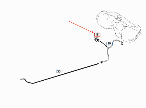 MERCEDES-BENZ ML W164 FUEL LINE PRESSURE SENSOR A0045421618 ORIGINAL NO ...