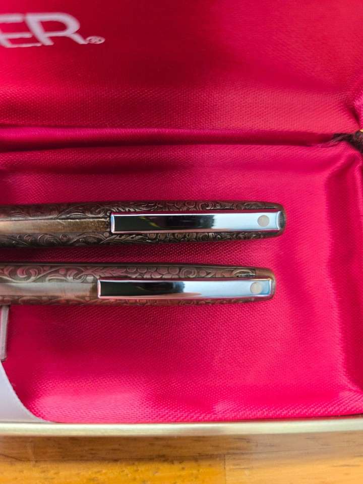 Sheaffer Sterling Silver Pen and Mechanical Pencil Set with Case White ...