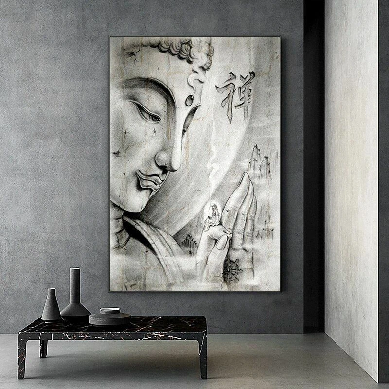 Buddha Meditation Drawing