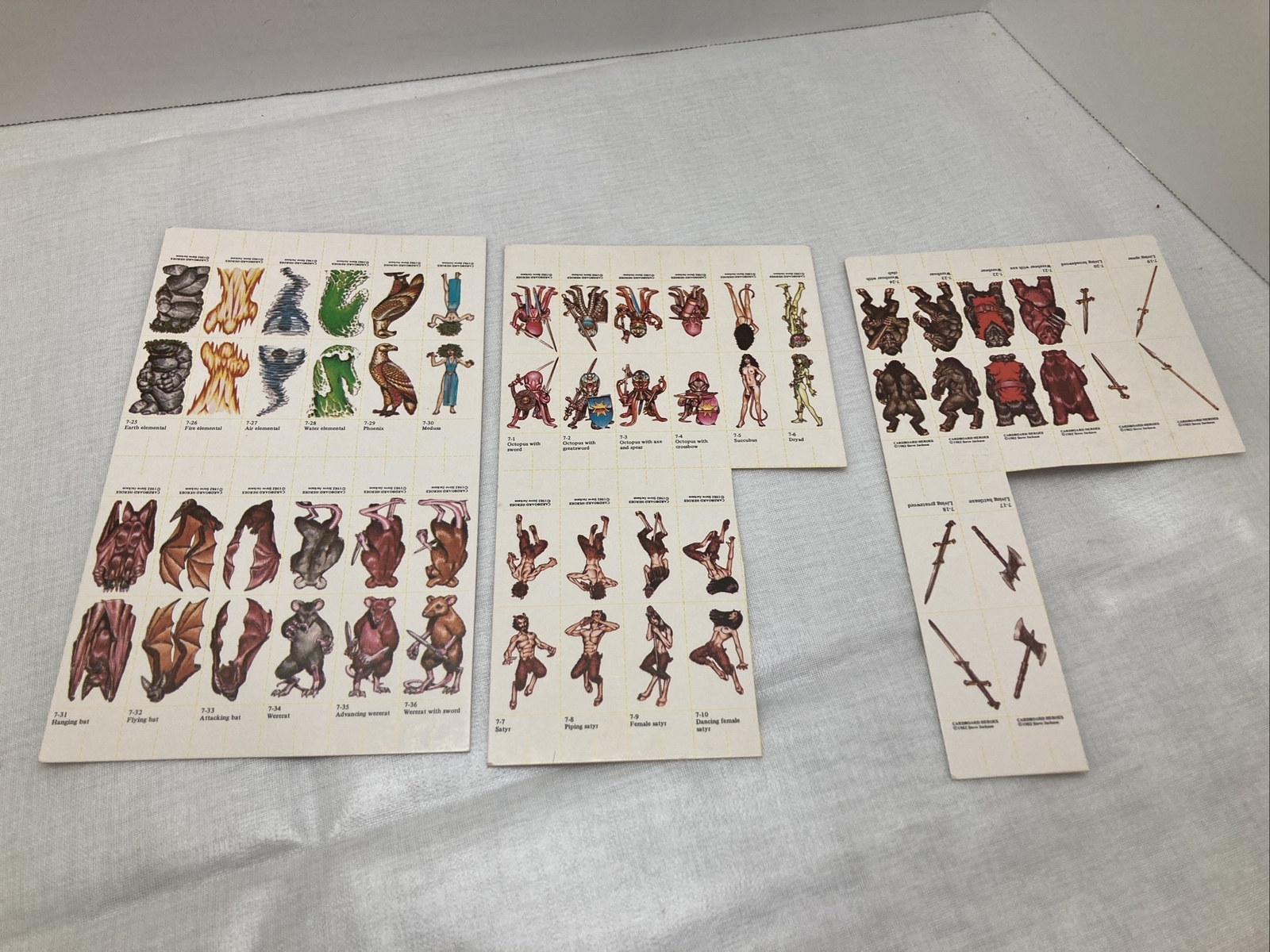 Cardboard Heroes Set #7 Monsters II Steven Jackson Games 2107 ...