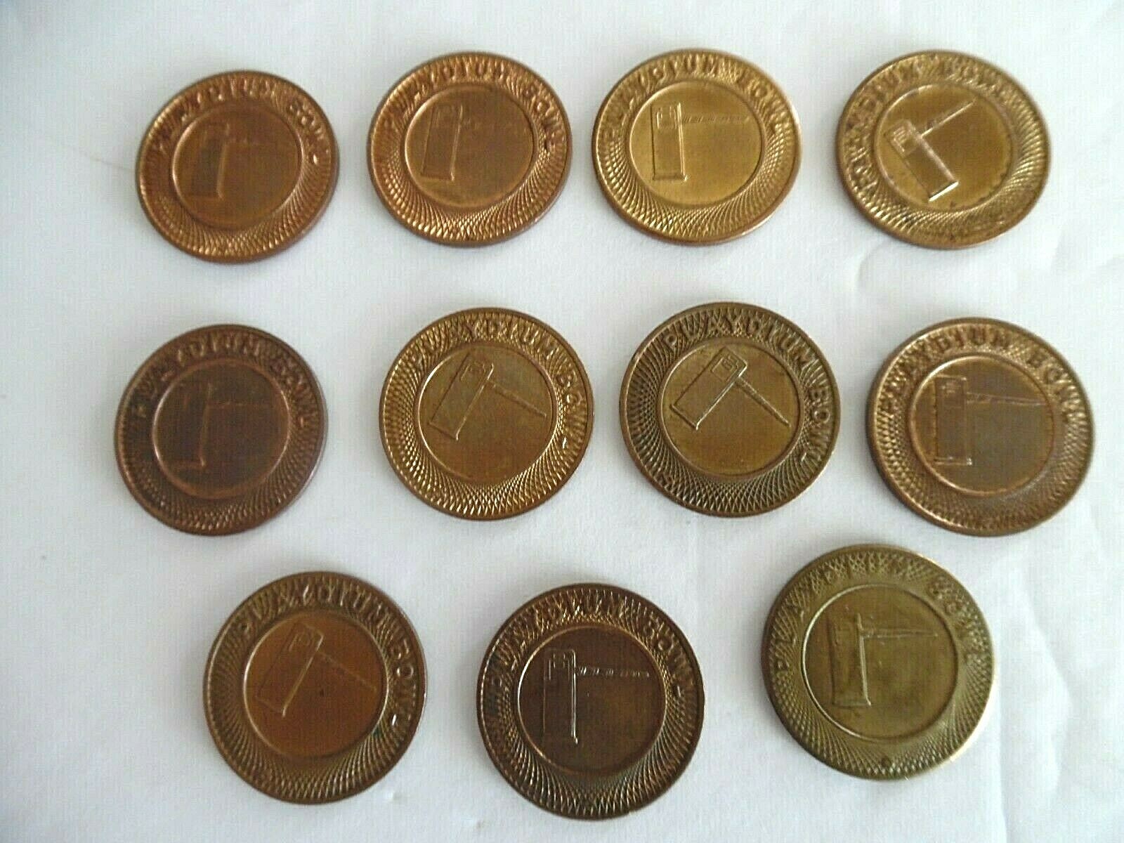 Lot Of 11 Playdium Bowl Parcoa Tokens | eBay