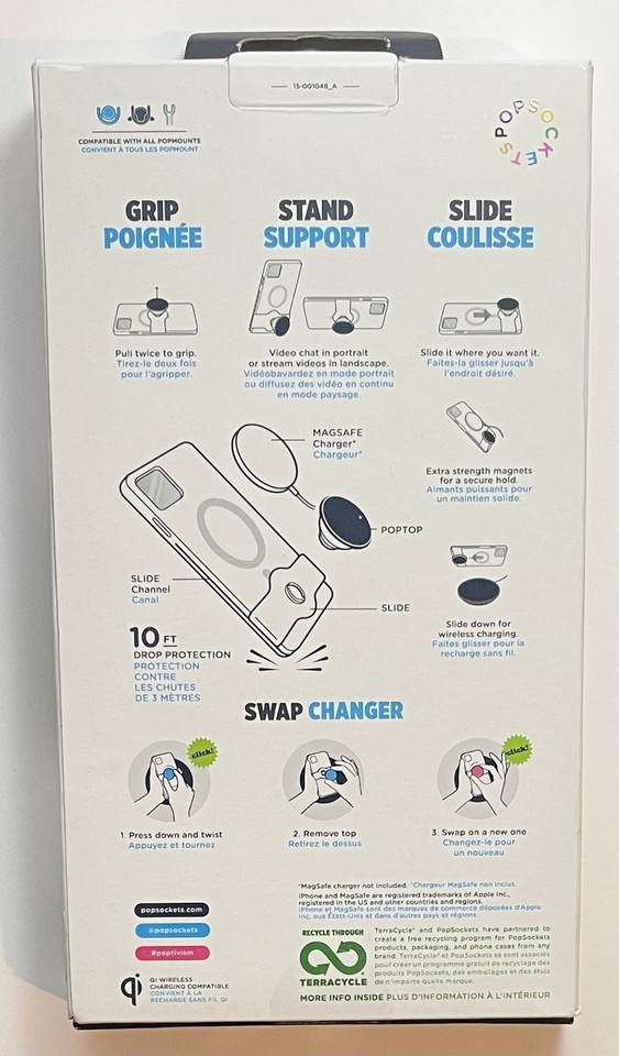 PopSockets PopCase Series PopGrip Slide MagSafe Case For iPhone 13 Pro ...