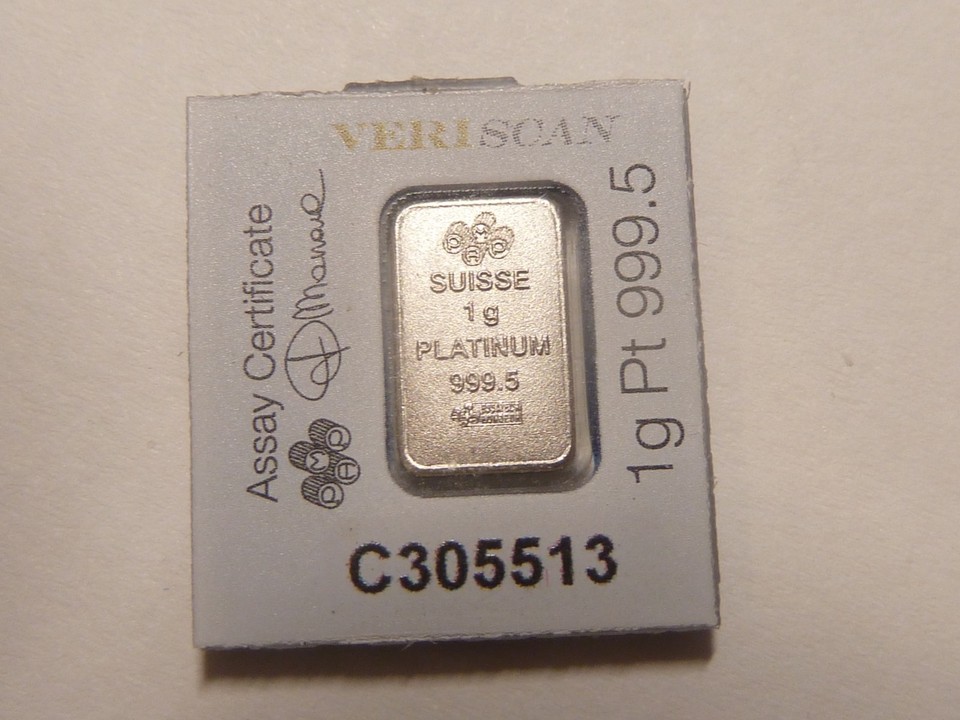 Pamp Suisse Lady Fortuna 1 gram .9995 Platinum Bar in Assay | eBay