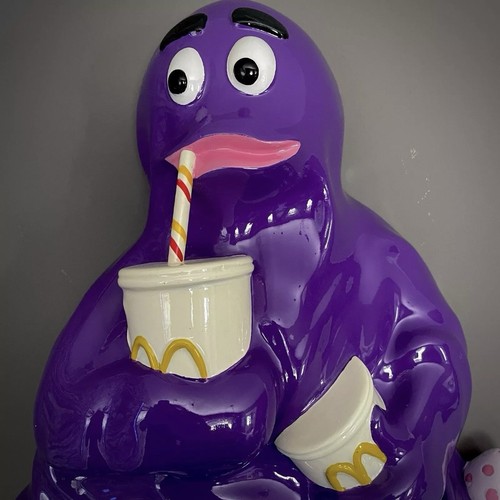 🍔 Vintage Grimace McDonalds Statue Sign Plaque Man Cave | eBay
