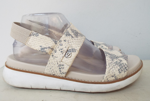 Cole Haan Merritt Womens Zerogrand Double Band Sandal Ivory Gray Snake ...