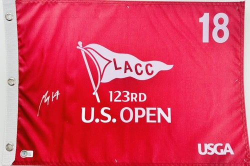 MAX HOMA SIGNED 2023 U.S. OPEN GOLF FLAG AUTOGRAPH 2024 BMW ...