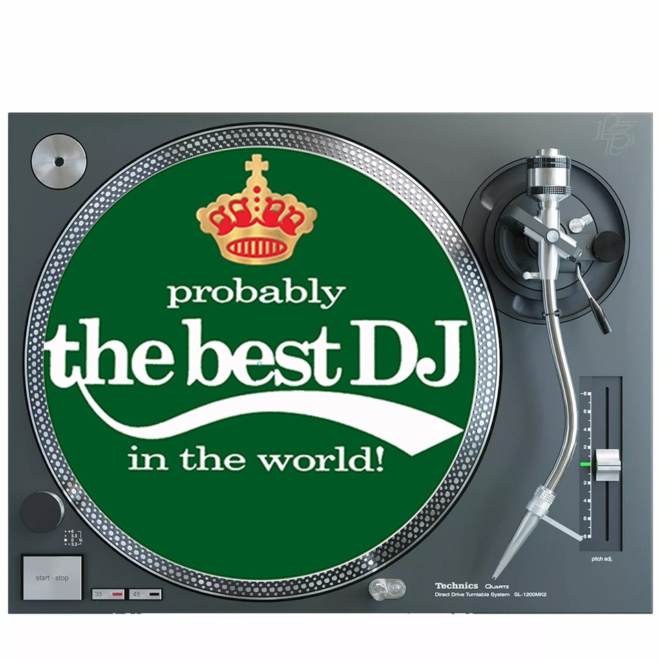 Personalised DJ Record Turntable Scratch Slipmats vinyl disc jockey ...