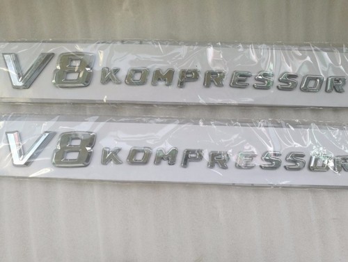 2X Side Fender Sticker Badge Emblem Letter V8 Kompressor for MB SL SLK ...