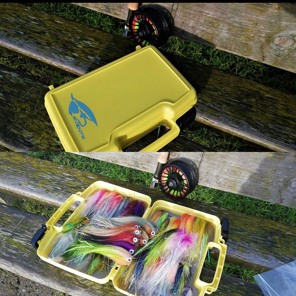 Aventik Streamer Fly Boxes Click Lock Large Streamer Flies Storage ...