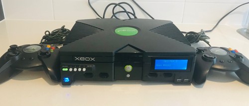 Microsoft Xbox Original Console w/ Xecuter 3 X3CE + CONTROL PANEL LCD ...