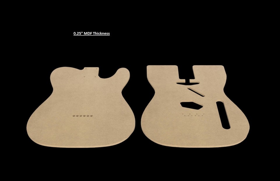 Telecaster MDF Guitar Body Template 0.25" thickness CNC made tele | eBay