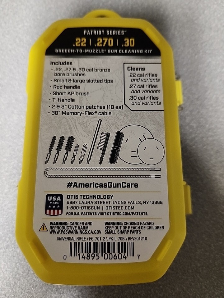 Otis Technology Patriot Series Universal Gun Cleaning Kit 22/270/30Cal ...