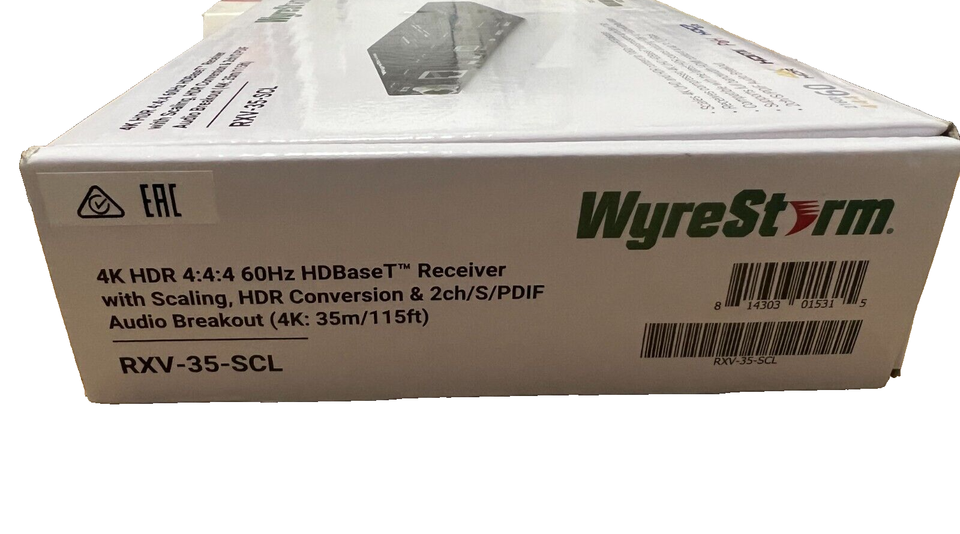 WyreStorm RXV-35-SCL V1 4K HDR 4x4x4 60Hz HDBaseT Extender (Rx) with ...