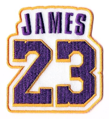 Lebron James #23 Patch Iron-On Heat Press or Sew-On Embroidered Patch ...