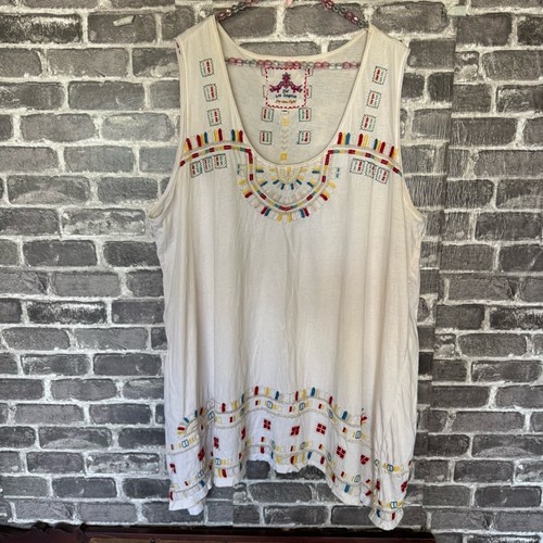 Johnny Was embroidered tank top shirt PLUS SIZE 3X | eBay