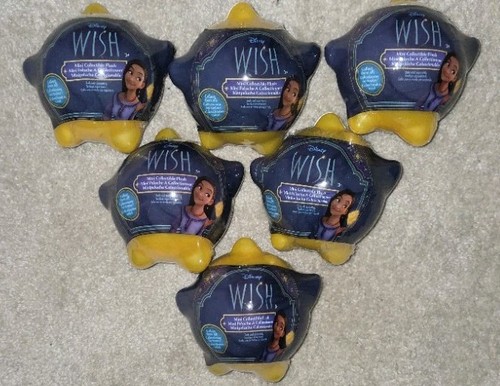 6x Disney WISH Mystery Star Capsule Mini Collectible Plush NEW Sealed ...
