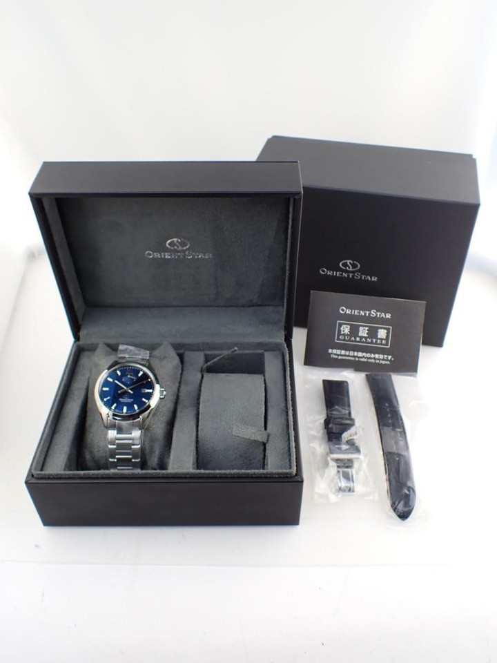 ORIENT STAR M34 F8 Date RK-BX0003L Blue Dial 40mm SS Automatic Men's ...