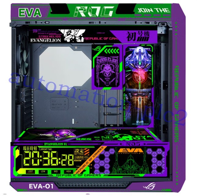 NEW ASUS ROG GX601 EVA-01 Customized version Chassis+ Customized light ...