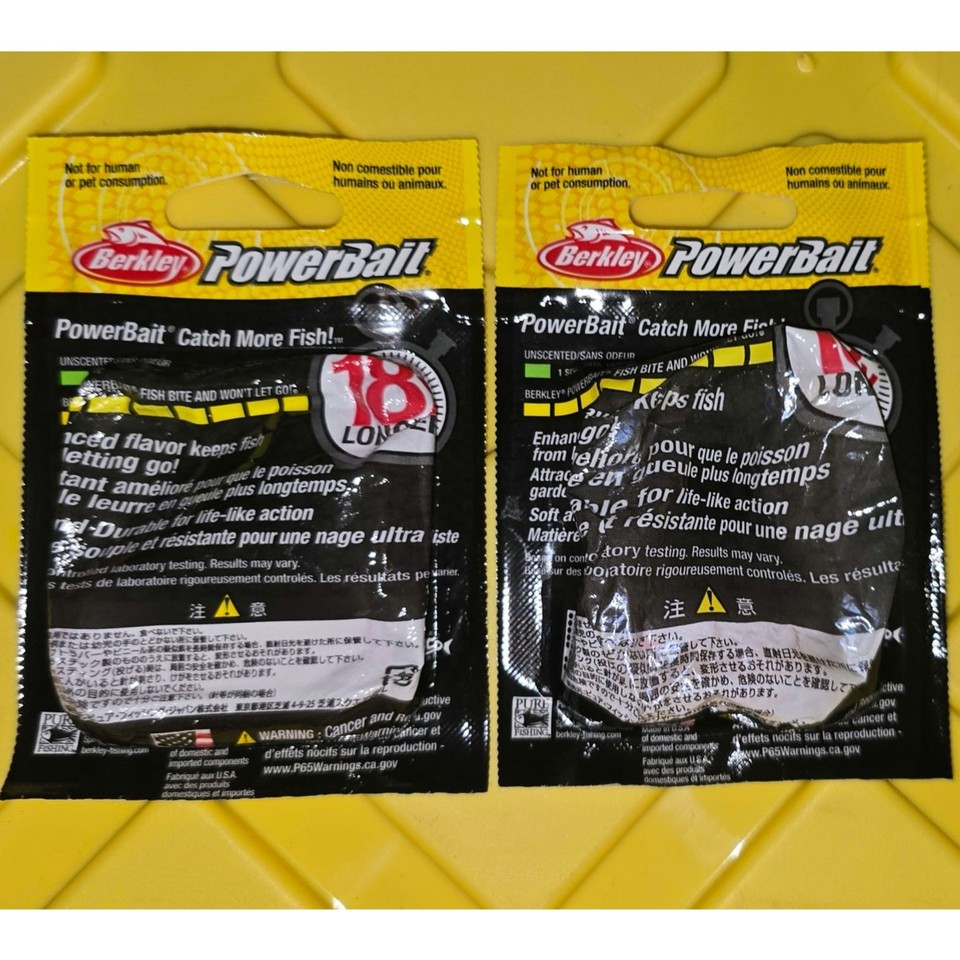 Berkley PowerBait trout worms mouse tails lot of 2 new garlic scent | eBay