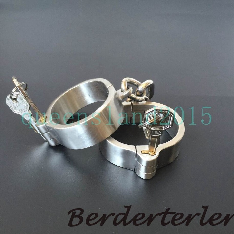 Heavy Duty Handcuff Ankle Neck Collar Cuffs Choker Stainless Steel ...