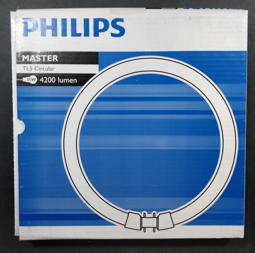 1 x 55W TL5 Circular Fluorescent Tube Lamp 4000K Cool White 4200Lm ...