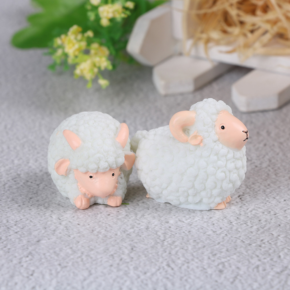 1pc mini sheep craft figurine garden ornament miniature fairy garden ...