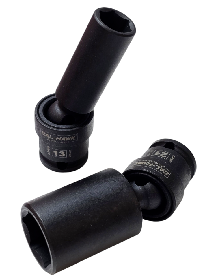 15PC 3/8"DR.Universal Swivel Deep Impact Socket Set(METRIC)PRO Radius 8 ...