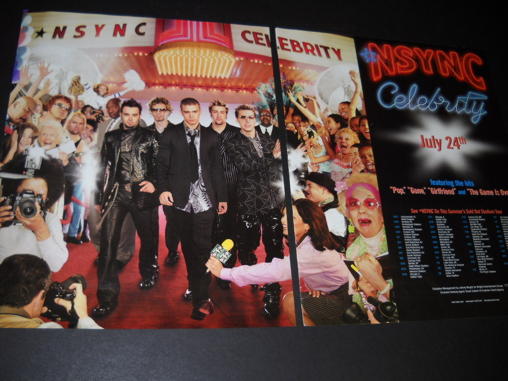 N SYNC May 23 through August 27, 2001 RARE Two-Piece PROMO POSTER AD | eBay