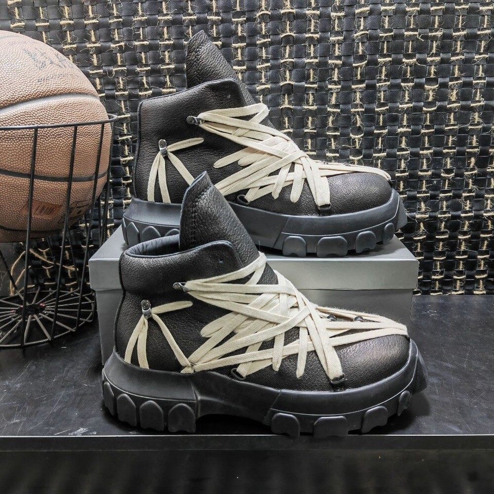 rick High-top short boots thick-soled heightening shoes owens | eBay