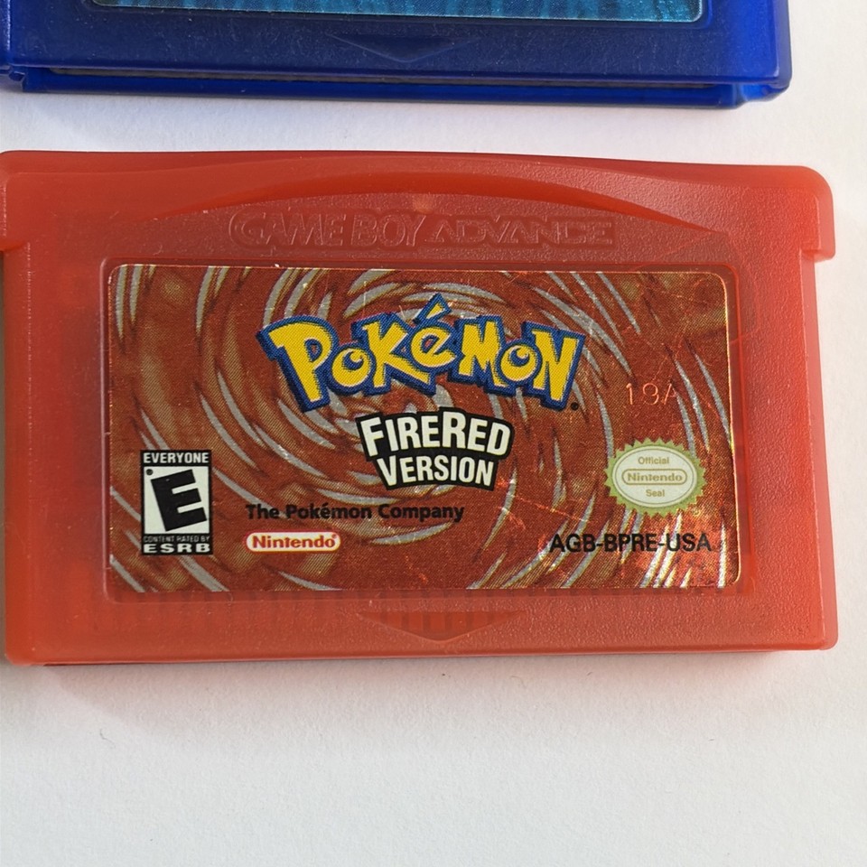 Pokemon Emerald Ruby Sapphire LeafGreen FireRed Version Authentic GBA ...