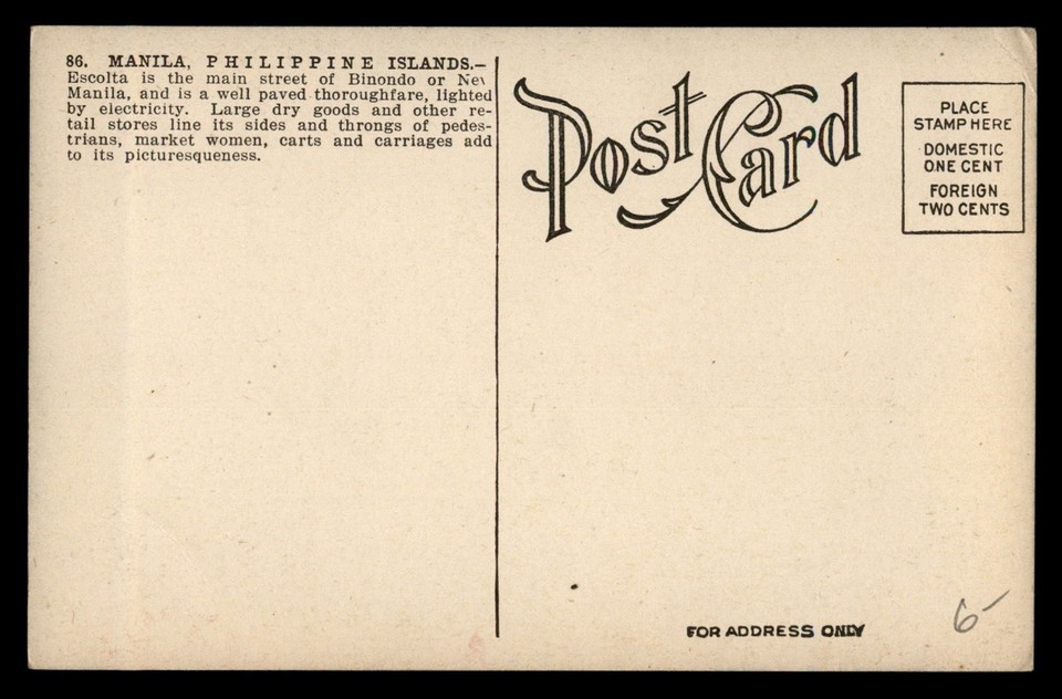 Mayfairstamps Philippines Manila street view picture Post Card aaz ...