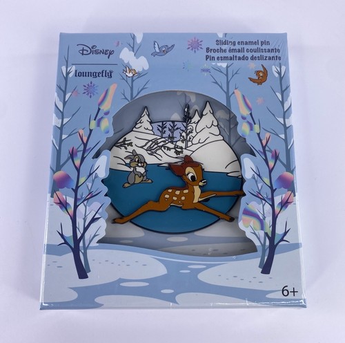 Loungefly Disney Bambi Pin LE 1200 Sliding Enamel Pin Bambi Thumper Ice ...
