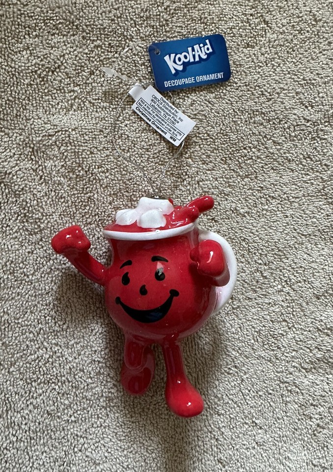 2022 Red KOOL AID MAN Decoupage Christmas Tree Ornament New ...