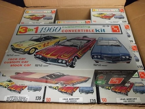Full case lot, AMT 333-60, 1960 Mercury convertible 3in 1 model car ...
