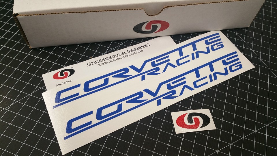 Corvette Racing Decals (2pk) C5 C6 C7 C8 Fender Stickers Stingray Z06 ...