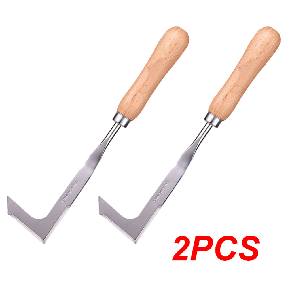 2X Crack Weeder L-Shape Crevice Weeding Tool Compact Garden Weed Puller ...
