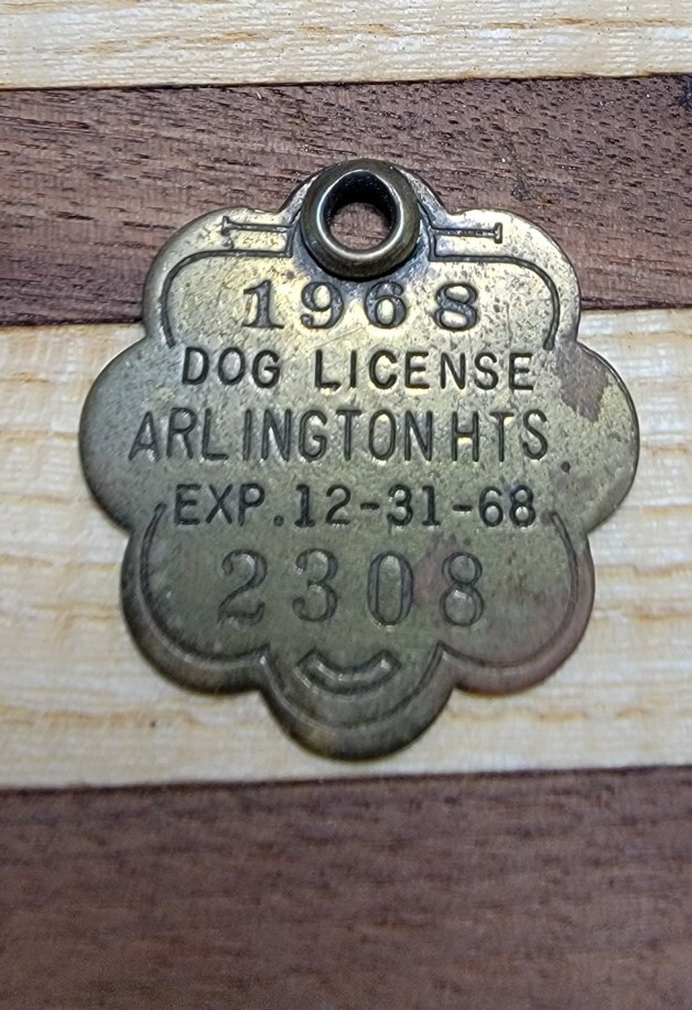 1968 dog license arington heights il. DOG LICENSE TAG vintage | eBay