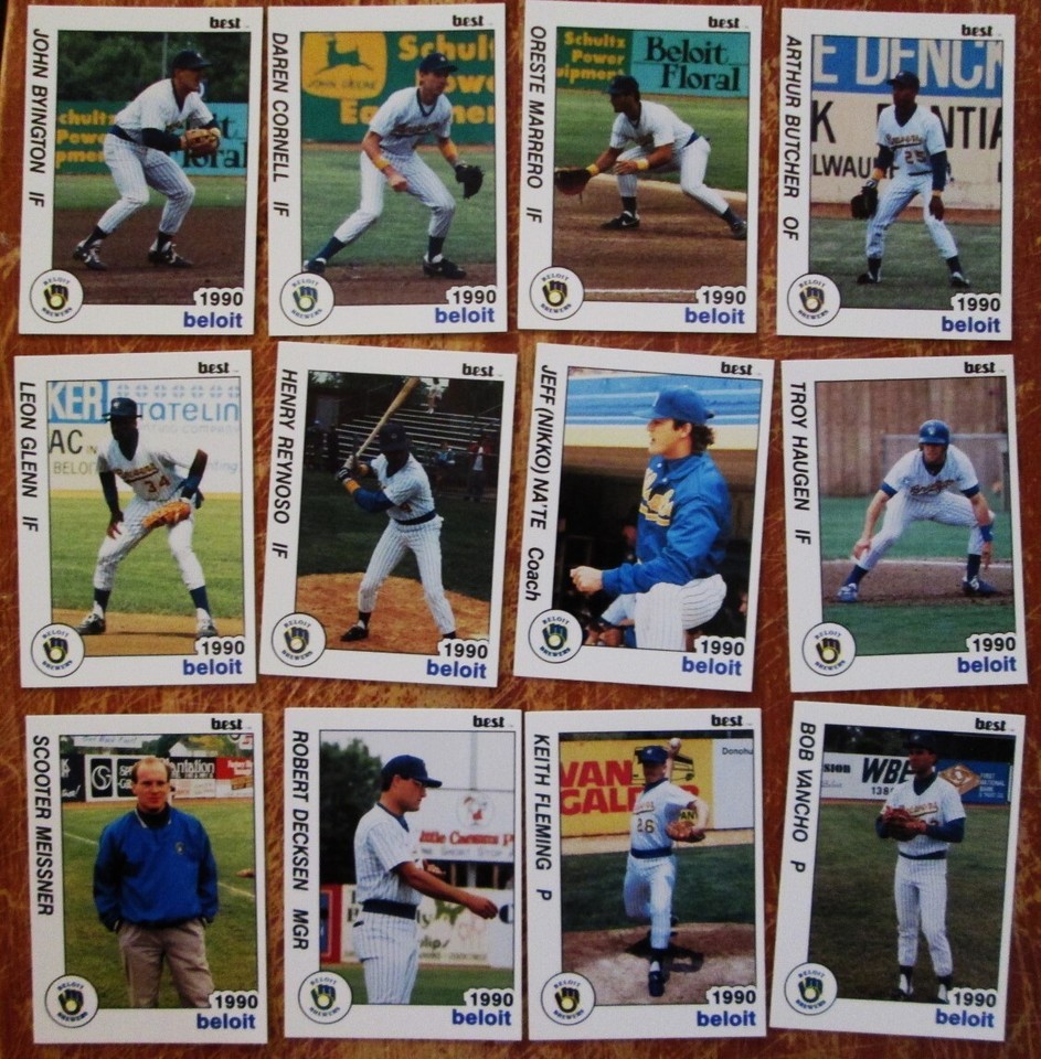 MILB TEAM SET: 1990 Beloit Brewers 27 Cards | eBay