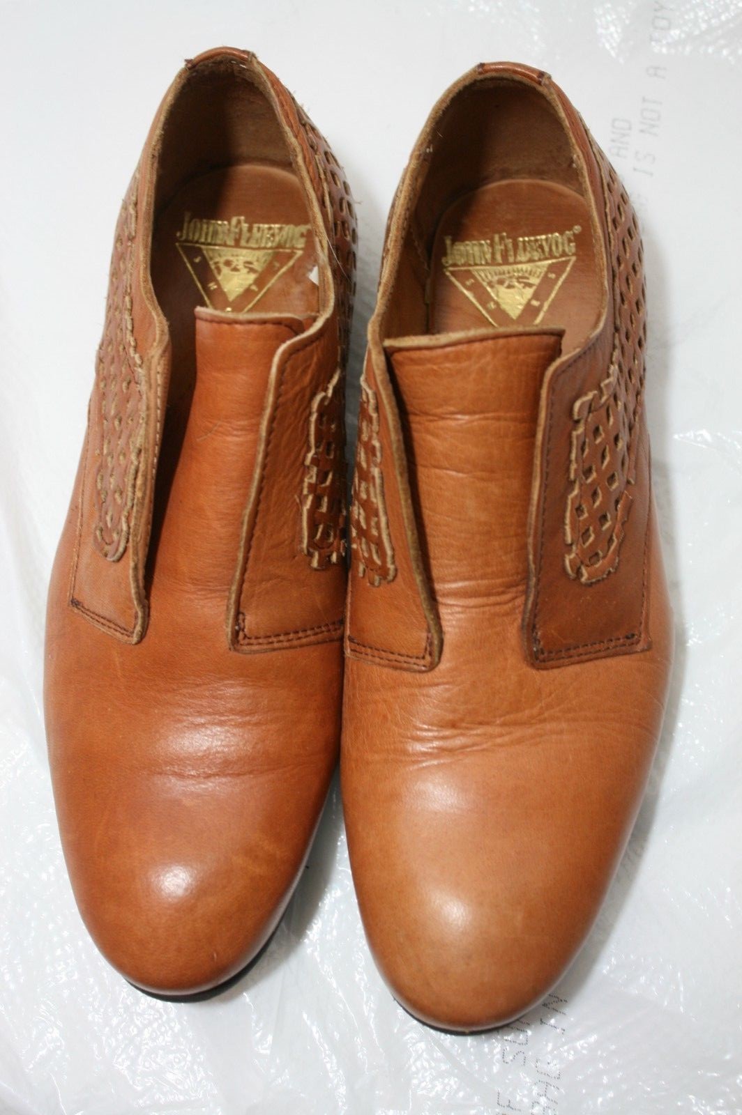 JOHN FLUEVOG SHOES BEGIN SWING SLIP ON FLATS OXFORD STYLE BURNT ORANGE ...