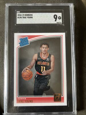 2018-19 Donruss TRAE YOUNG Rated Rookie Card Base #198 RC SGC 9 | eBay