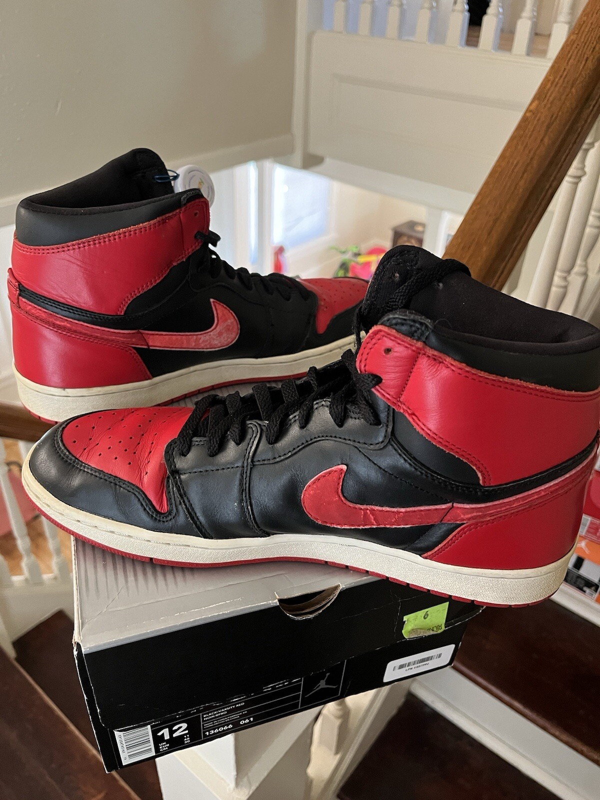 Size 12 - Air Jordan 1 Retro 2001 Bred - Gem