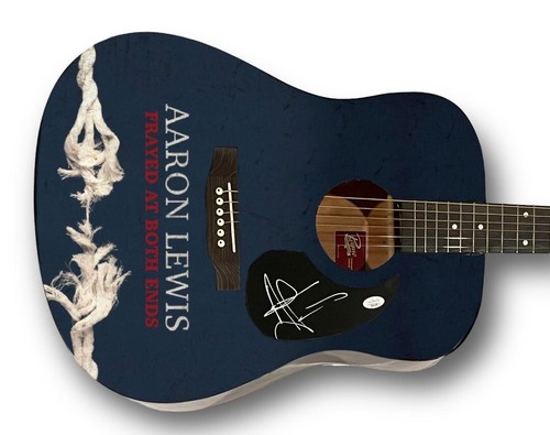 AARON LEWIS Signed Acoustic Guitar JSA COA Staind Brand New Frayed At ...