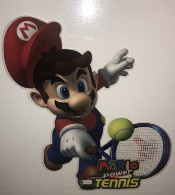 Gamecube MARIO POWER TENNIS Nintendo STORE PROMO Window/Wall DISPLAY ...