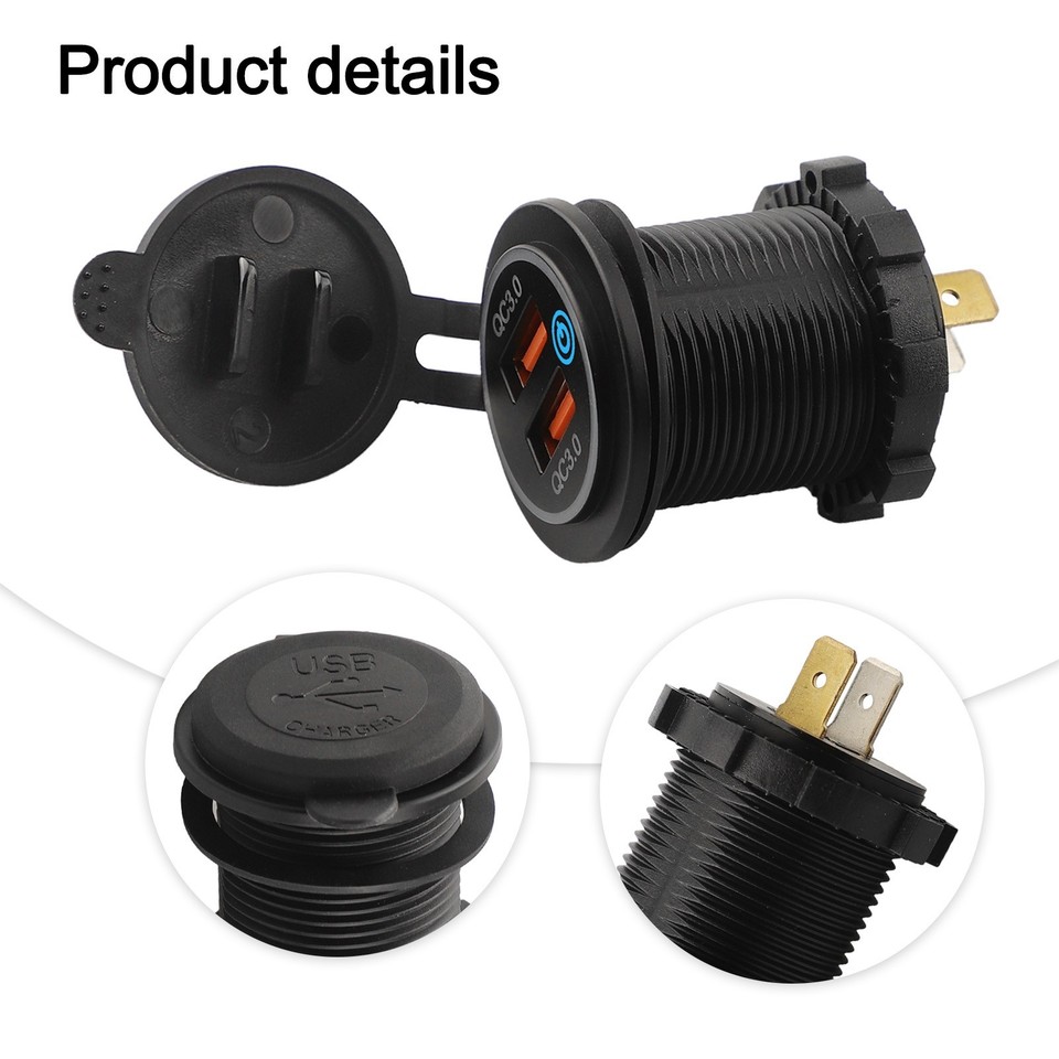 USB Converter In-Car Charging 12V USB Power Socket 36W USB-C PD For ...