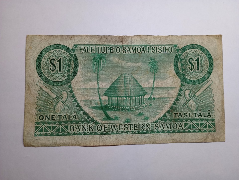 Western Samoa $1 (1 Tala) 1967 Circulated Condition Foreign Banknote ...