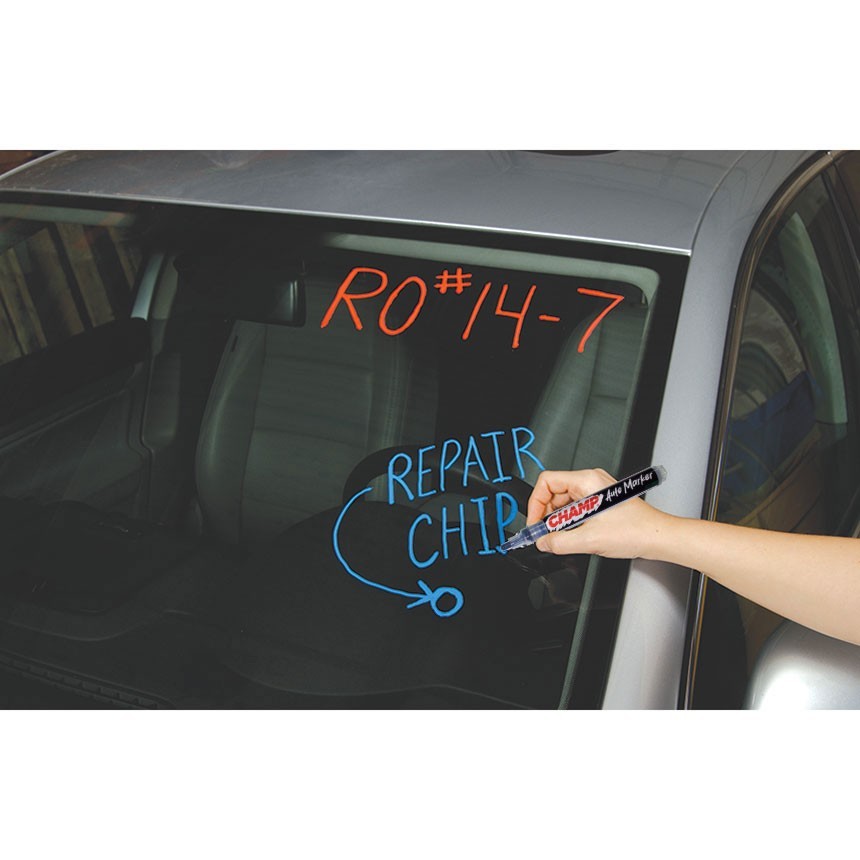 CHAMP® White Auto Marker Pen – For Glass, Metal, & Body Panel Marking ...