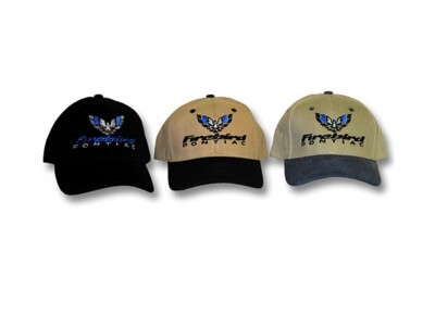 MEN'S PONTIAC FIREBIRD HAT/CAP CHOOSE BLACK,BEIGE-BK,BEIGE-BLUE LOGO FS ...