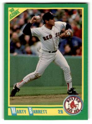 1990 Score #15 Marty Barrett Boston Red Sox Baseball Cards ID:52797 | eBay
