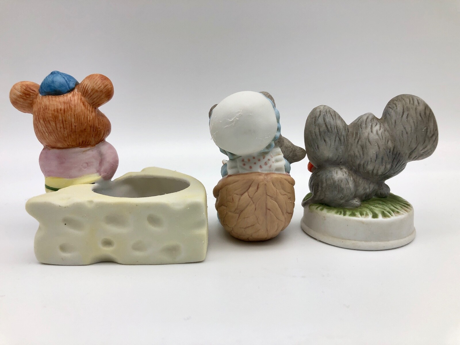 Lot of 3 Mouse Figurines Porcelain Vtg Hallmark Minikins Napco Little ...