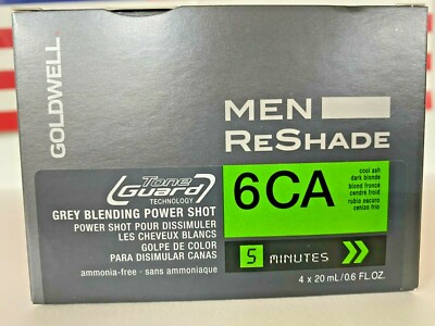 6CA GOLDWELL Men ReShade Hair Color - Grey Blending Power Shot (4 ...